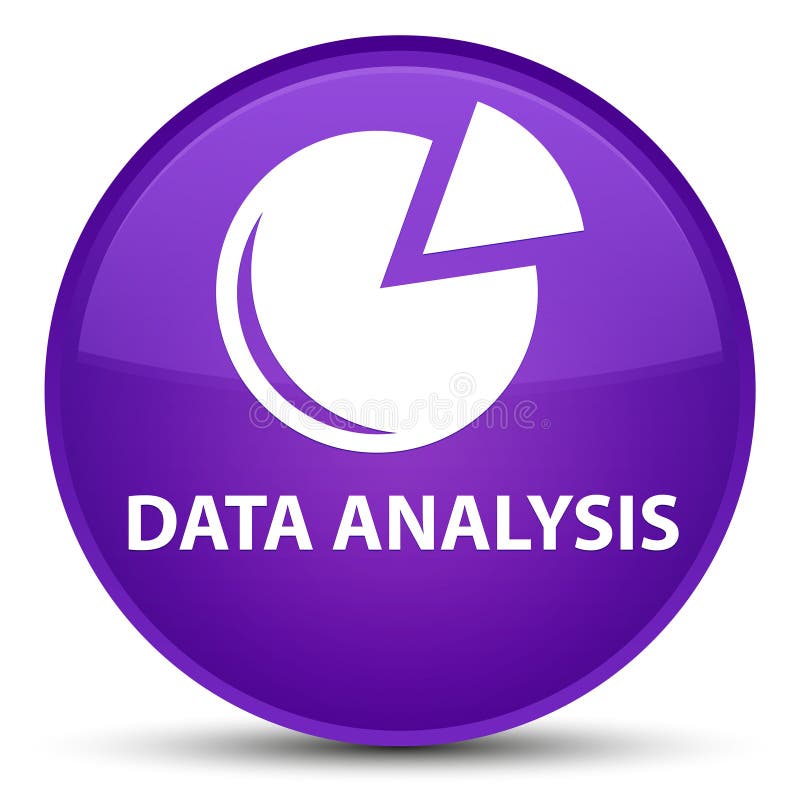 Data Analysis (graph Icon) Special Purple Round Button Stock ...