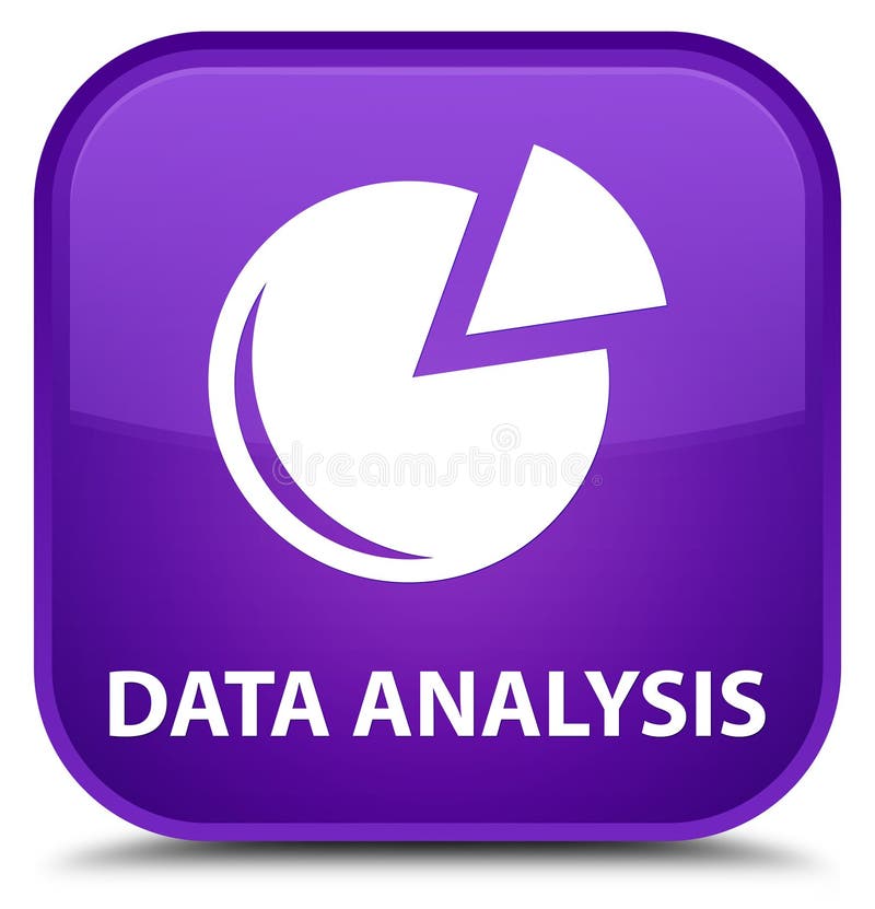 Data Analysis (graph Icon) Special Purple Square Button Stock ...