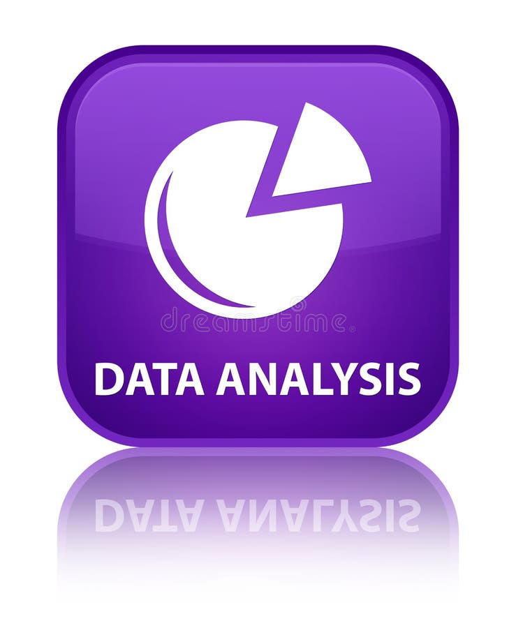 Data Analysis (graph Icon) Special Purple Square Button Stock ...