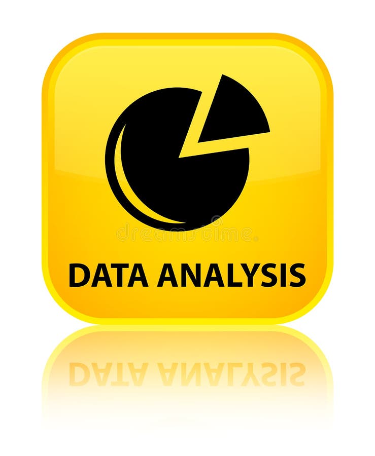 Data Analysis (graph Icon) Special Yellow Square Button Stock ...