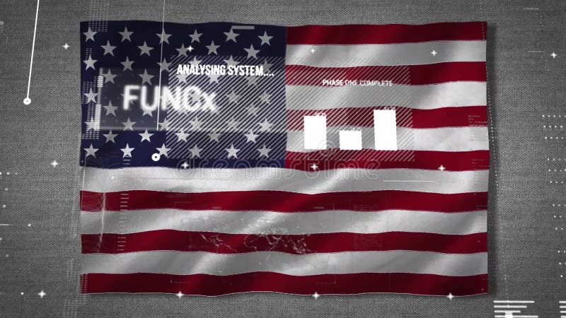 Data Analysis Graphics Overlaying Stripes of American Flag with ...