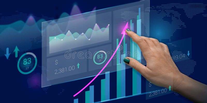 Data Analysis, Graphs, Abstract Infographic Against Map Background. the ...
