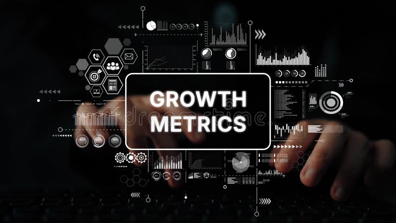 Data Analysis of Growth Metrics with Visual Charts and Graphs Displayed ...