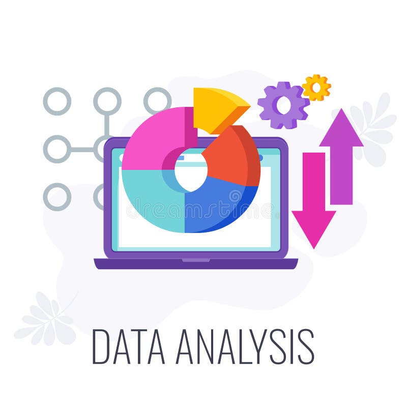 Data Analysis Icon. Chart and Arrows on Laptop Screen. Stock Vector ... Data Analysis Icon. Chart and Arrows on Laptop Screen. Stock Vector ...