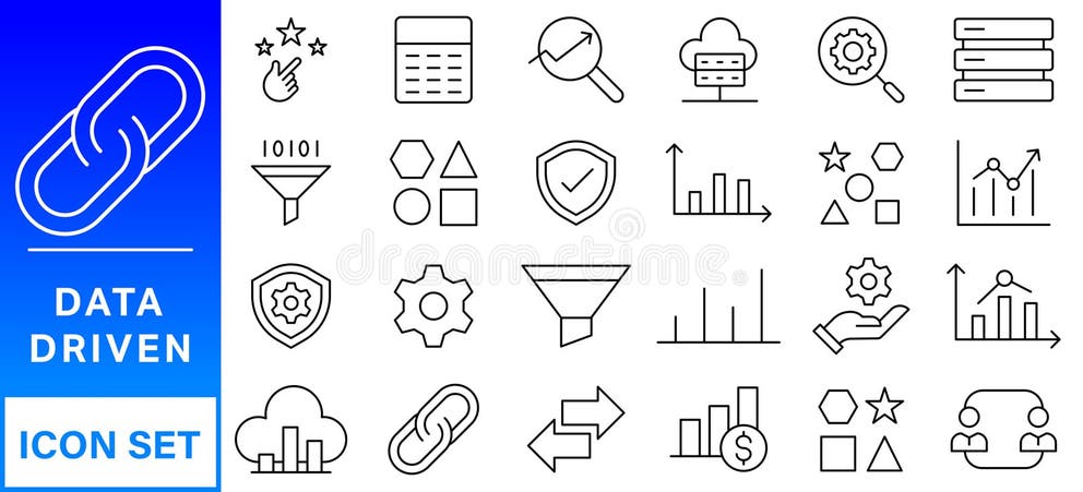 Data Analysis Icon Collection Set. Containing Analysis,information ...
