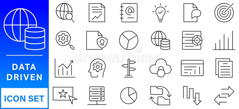 Data Analysis Icon Collection Set. Containing Analysis,information ...