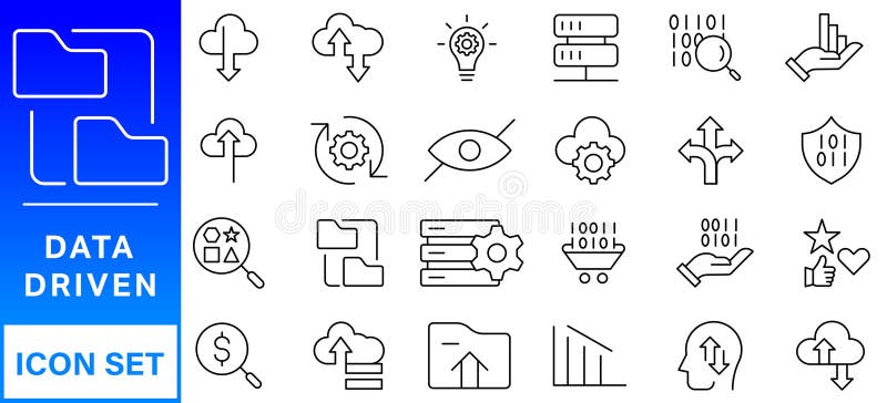 Data Analysis Icon Collection Set. Containing Analysis,information, Trend, Forecast, Decision ...