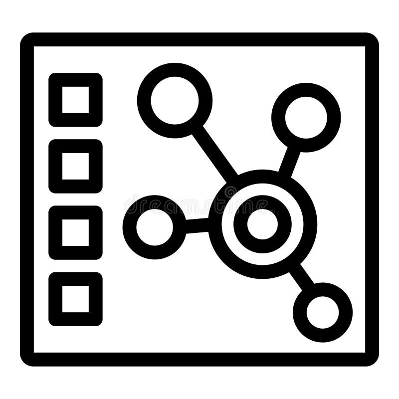Data Analysis Icon Showing Interconnected Circles Representing Data ...
