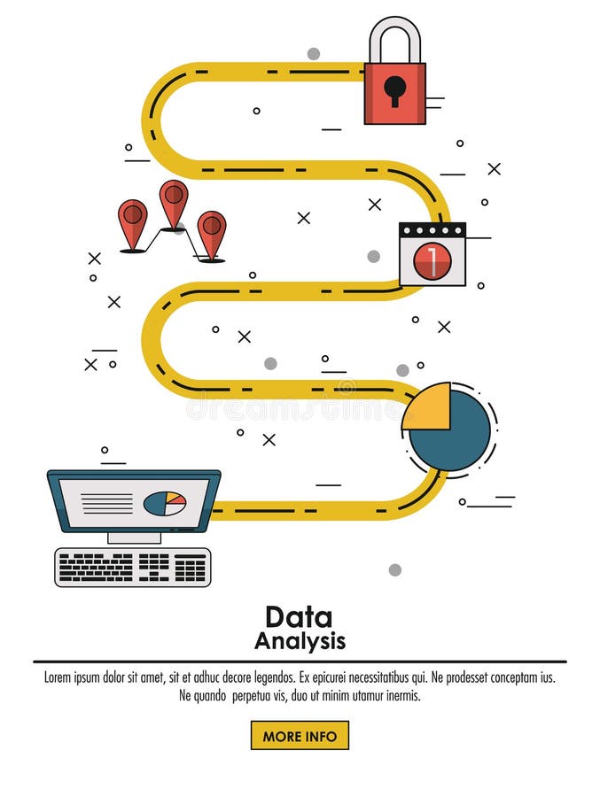 Data analysis infographic stock vector. Illustration of media - 116374430