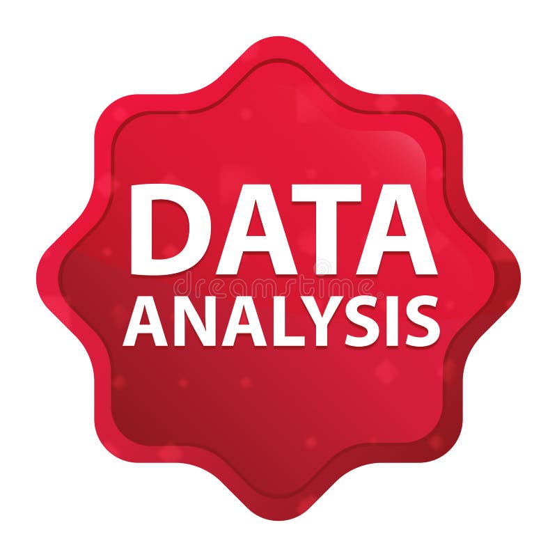 Data Analysis Misty Rose Red Starburst Sticker Button Stock ...