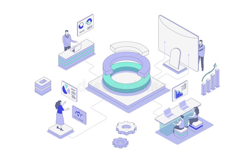 Data Analysis Isometric Concept in Outline Isometry Design for Web ...