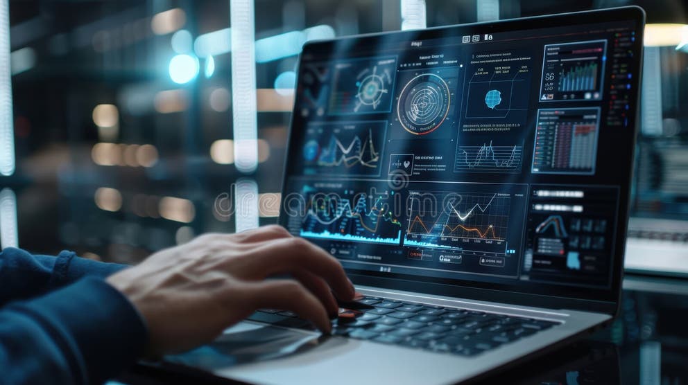 The Data Analysis on Laptop. AI Generated Stock Photo - Image of ...