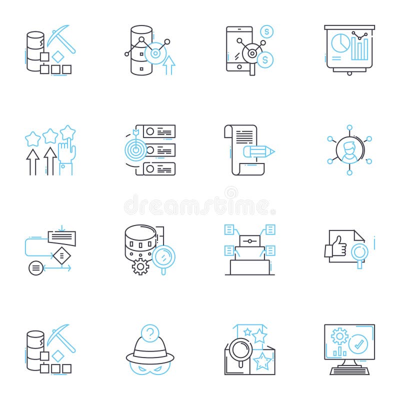 Data Analysis Linear Icons Set. Analytics, Computation, Metrics ... Data Analysis Linear Icons Set. Analytics, Computation, Metrics ...