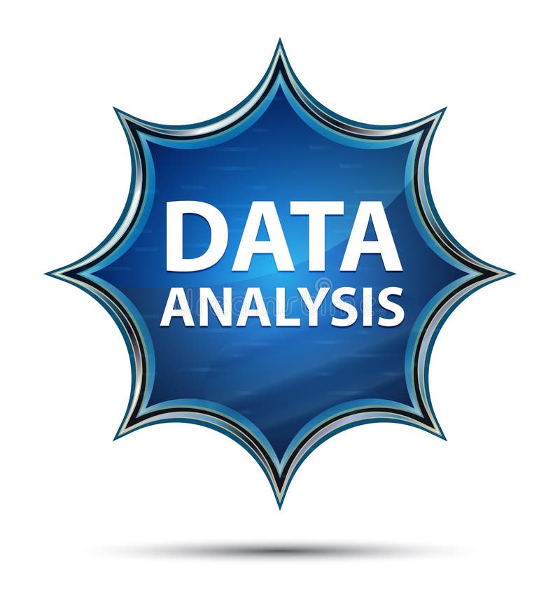 Data Analysis Magical Glassy Sunburst Blue Button Stock Illustration ...