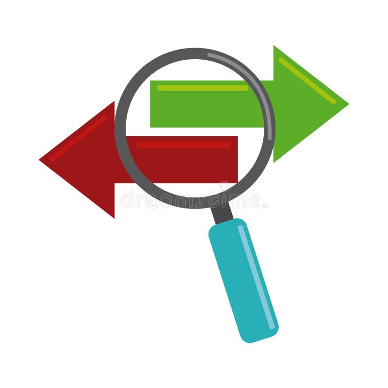 Data Analysis, Magnifying Glass Searching Information Flow Flat Icon ...