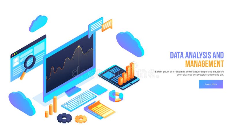 Data Analysis Concept Based Isometric Design with Illustration O Stock ... Data Analysis Concept Based Isometric Design with Illustration O Stock ...