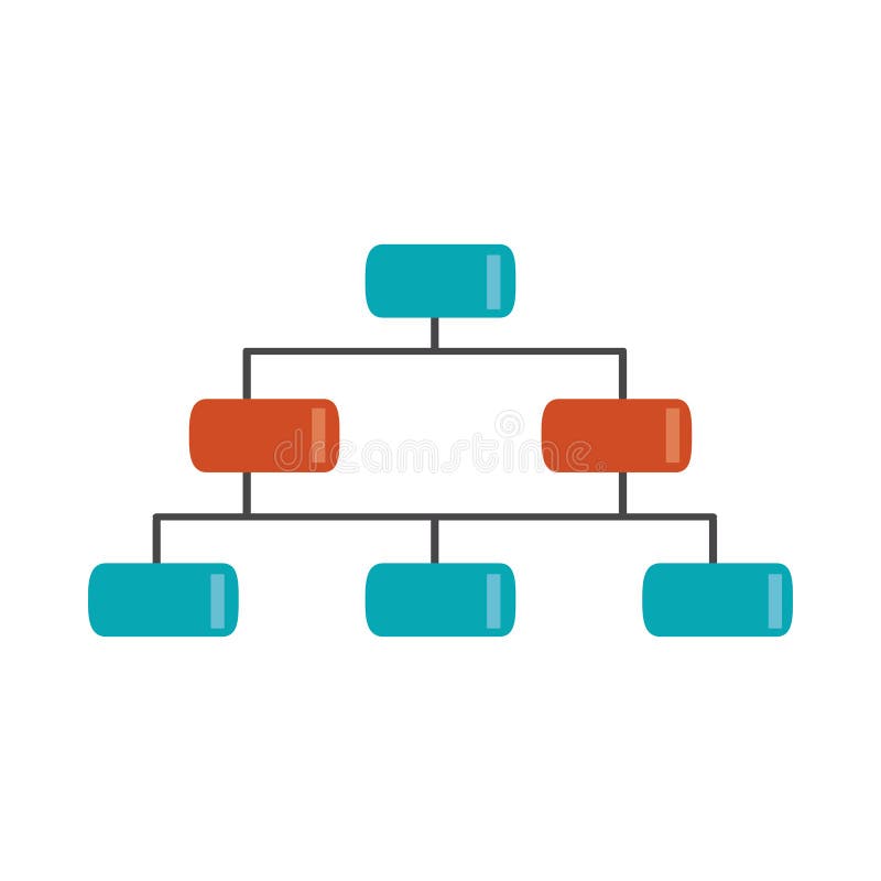 Data Analysis, Organization Chart Corporate Flat Icon Stock Vector ...