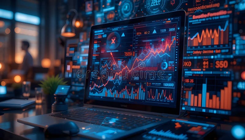 Business and Finance Data Analysis Concept. a Visual Interface ...