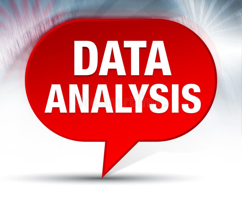 Data Analysis Red Bubble Background Stock Illustration - Illustration ...