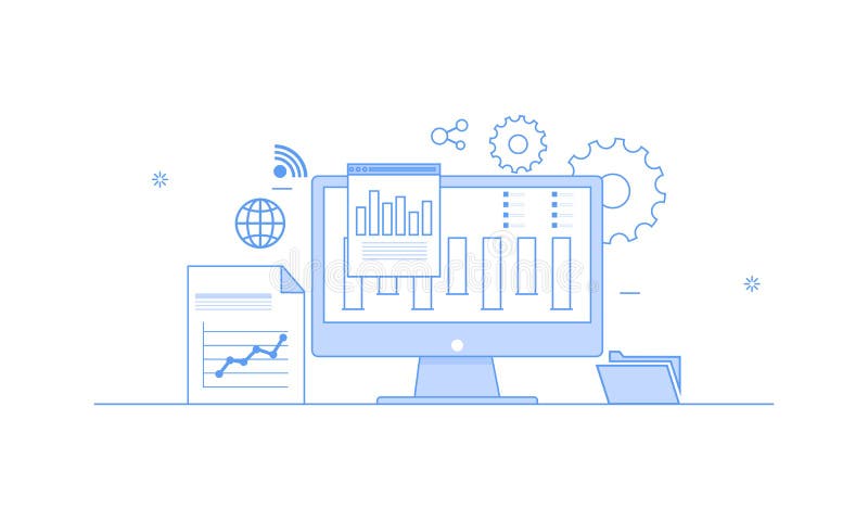 Data Analysis Related Illustration. Research, Information, Analytic ...