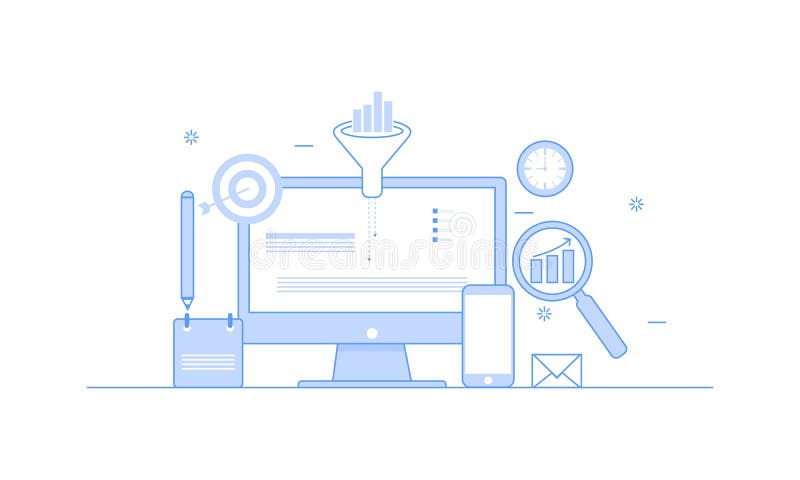 Data Analysis Related Illustration. Research, Information, Analytic ...