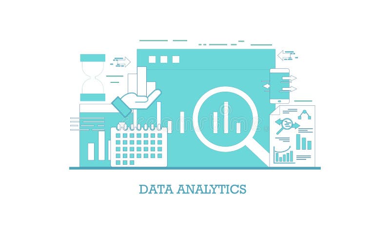 Data Analysis Related Illustration. Research, Information, Analytic ...