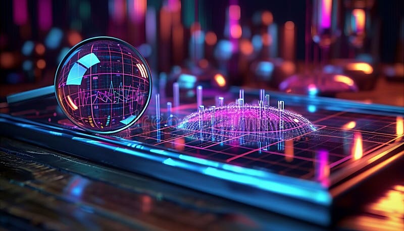 Data Analysis, Search Engine Optimization or SEO. Magnifier, Charts ...