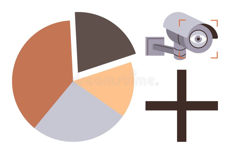 Data Analysis, Security Camera, and Plus Sign Representing Analytics ...