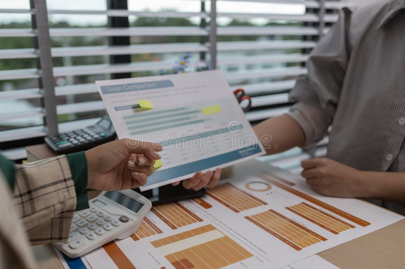 Data Analysis Staff are Helping To Check Data in Various Documents ...