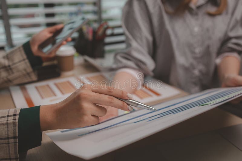 Data Analysis Staff are Helping To Check Data in Various Documents ...