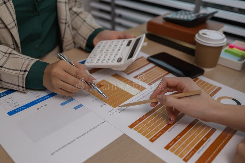 Data Analysis Staff are Helping To Check Data in Various Documents ...