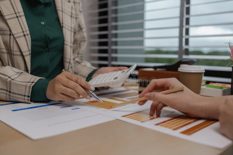 Data Analysis Staff are Helping To Check Data in Various Documents ...