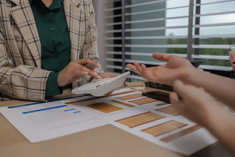 Data Analysis Staff are Helping To Check Data in Various Documents ...