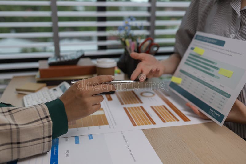 Data Analysis Staff are Helping To Check Data in Various Documents ...