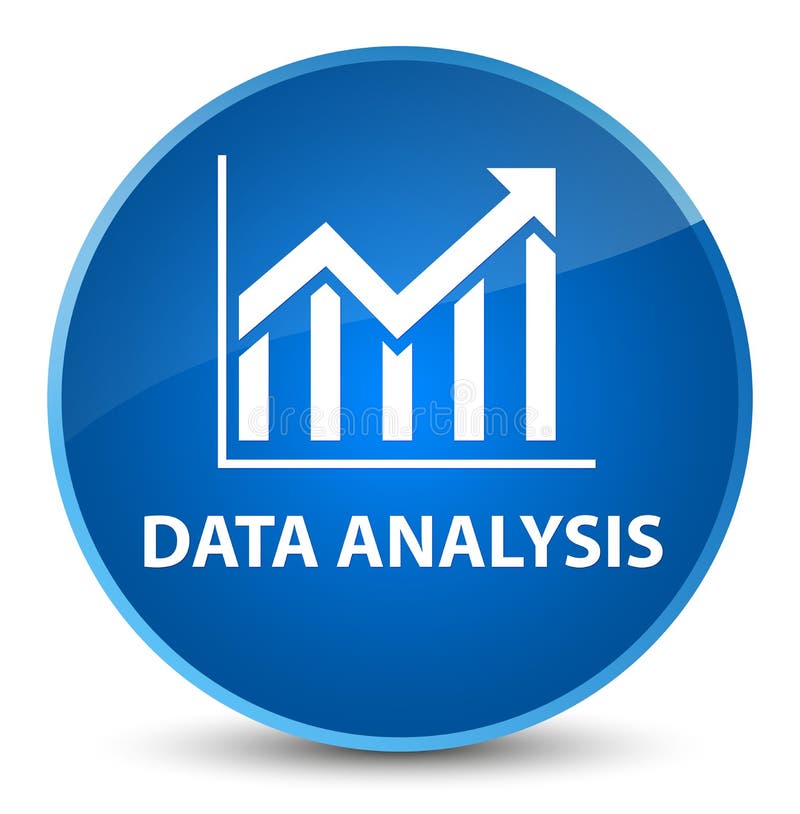 Data Analysis (statistics Icon) Elegant Blue Round Button Stock ...