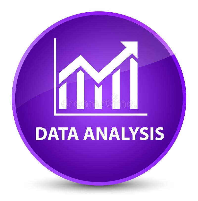 Data Analysis (statistics Icon) Elegant Purple Round Button Stock ...