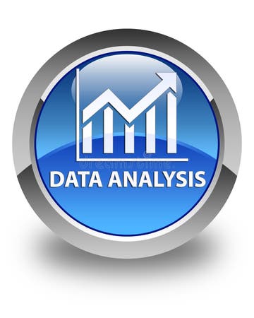 Data Analysis (statistics Icon) Glossy Blue Round Button Stock ...