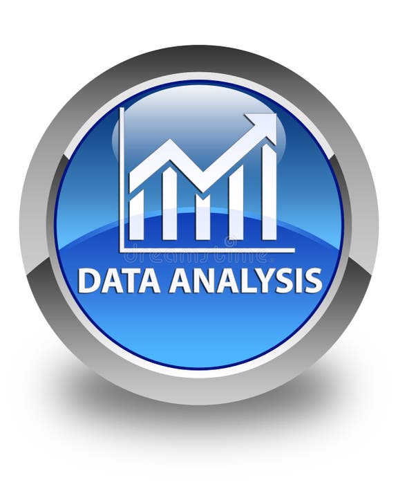 Data Analysis (statistics Icon) Glossy Blue Round Button Stock ...