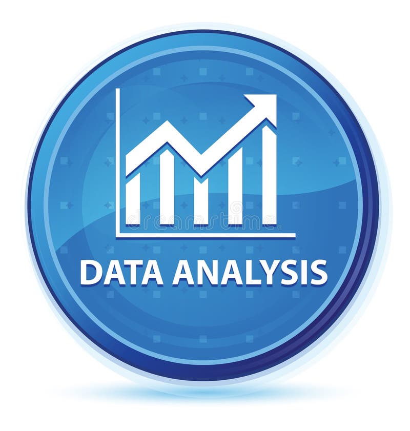 Data Analysis (statistics Icon) Midnight Blue Prime Round Button Stock ...