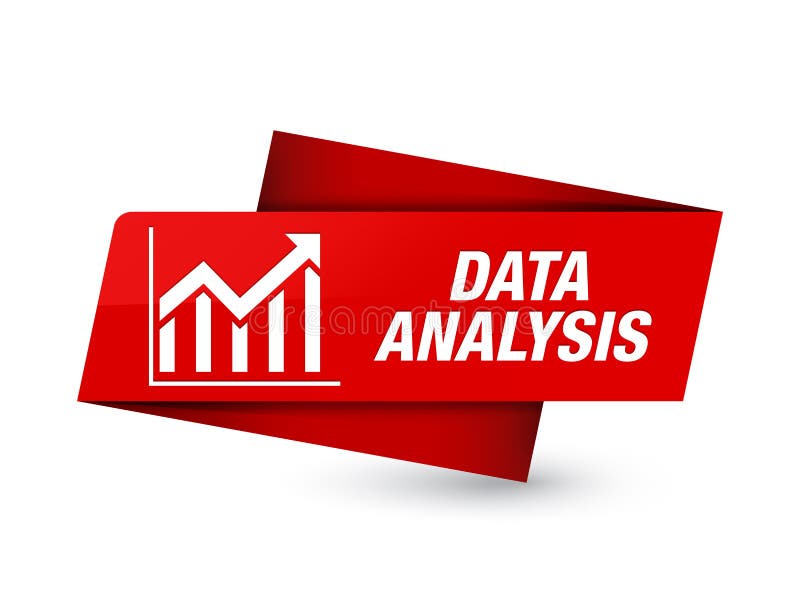Data Analysis (statistics Icon) Premium Red Tag Sign Stock Illustration ...