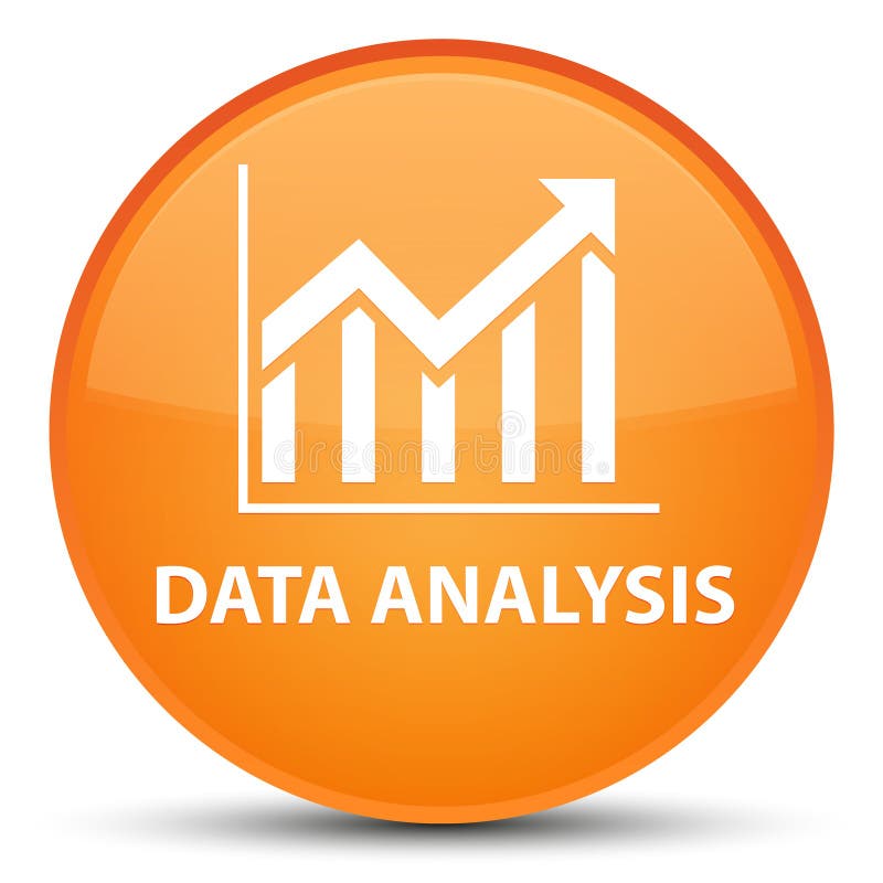Data Analysis (statistics Icon) Special Orange Round Button Stock ...