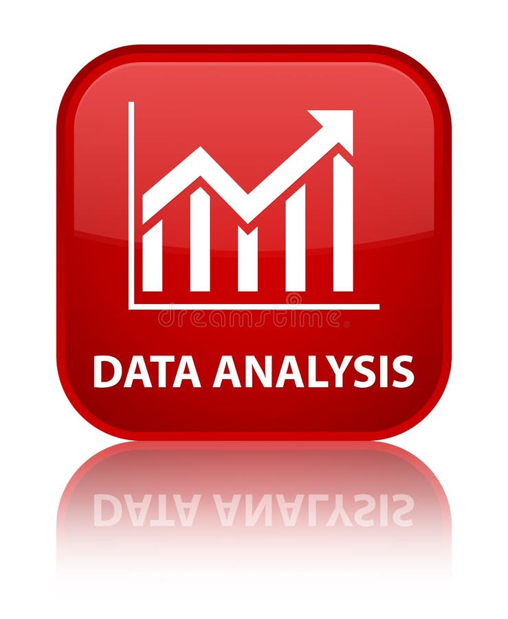 Data Analysis (statistics Icon) Special Red Square Button Stock ...