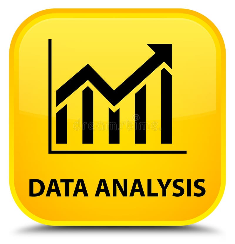 Data Analysis (statistics Icon) Special Yellow Square Button Stock ...