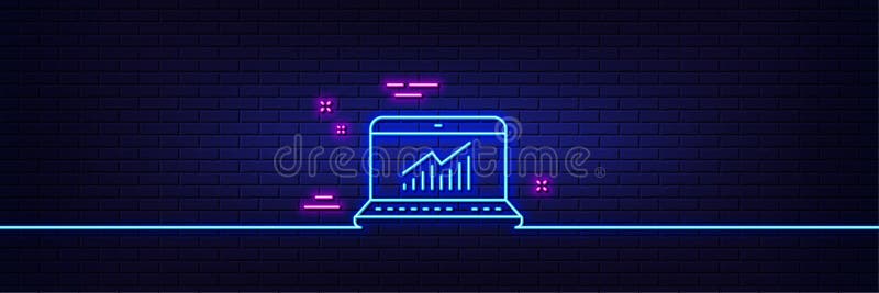 Data Analysis and Statistics Line Icon. Computer. Neon Light Glow ... Data Analysis and Statistics Line Icon. Computer. Neon Light Glow ...