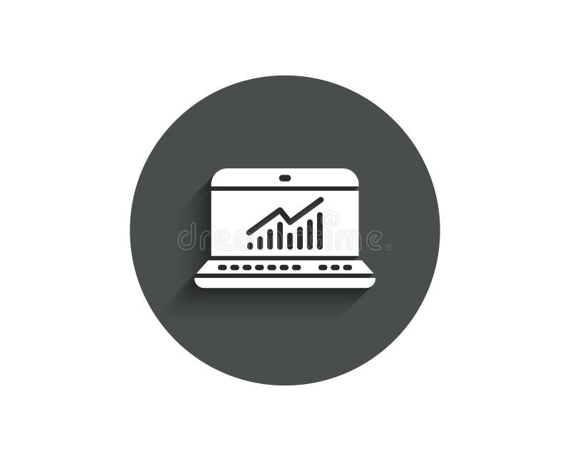 Data Analysis and Statistics Simple Icon. Computer. Stock Vector ...