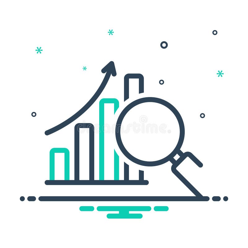 Mix Icon for Data Analysis Symbol, Analysis and Research Stock Vector ...