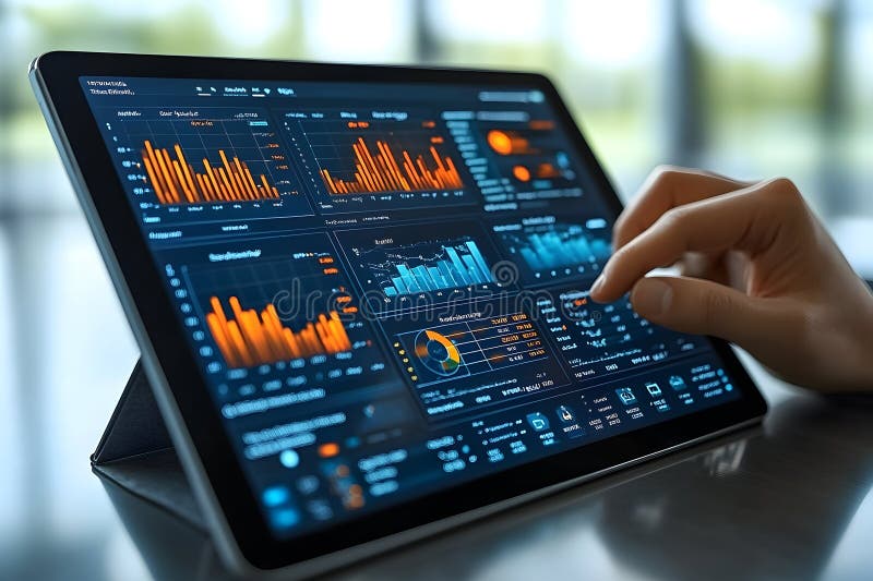 AI-Powered Data Visualization Dashboard Stock Illustration ...