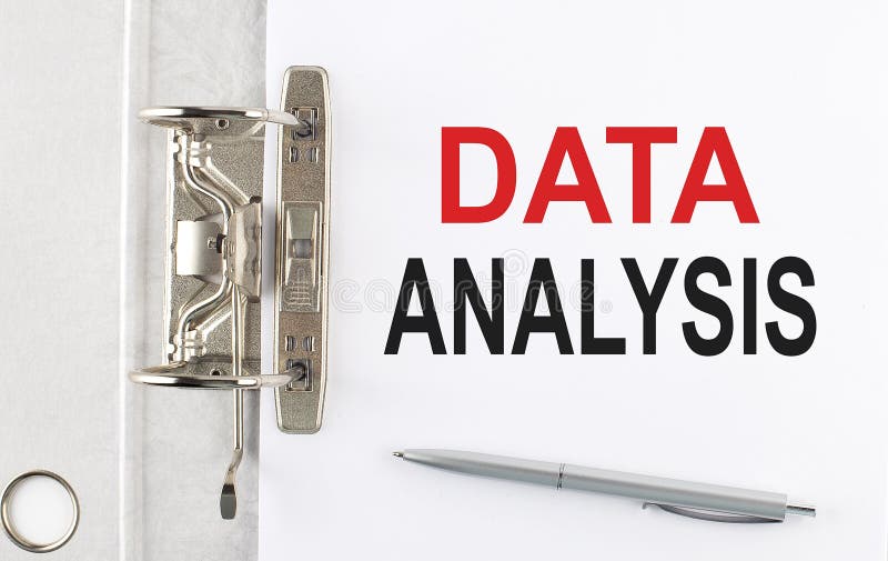 DATA ANALYSIS Text on the Paper Folder with Pen. Business Concept Stock ...