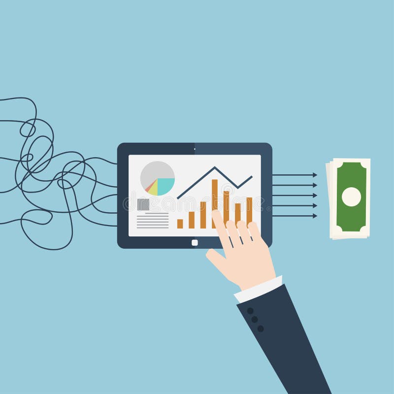 Data analysis to money. stock vector. Illustration of money - 50950623