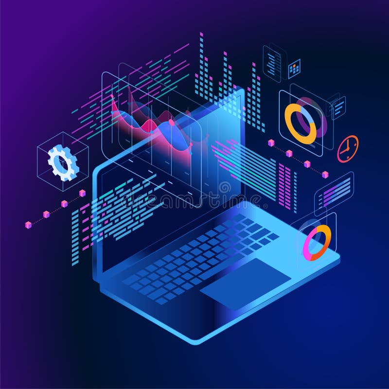 Data Analysis Tool Web Banner Stock Vector - Illustration of landing ...